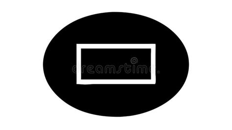 Black Rectangle Icon Flat Design Geometric Shape Element Vector