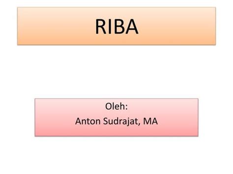 Presentasi Agama Riba Pptx