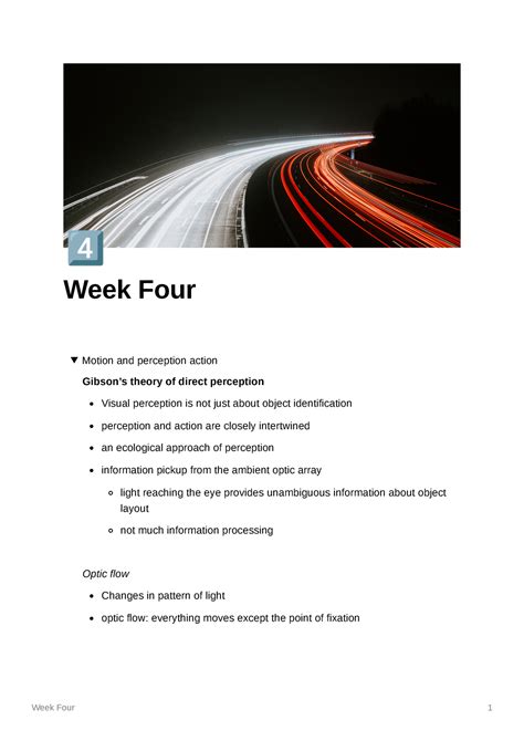 Week Four Cog 3rd Year Cognition Lecture And Reading Notes In Depth