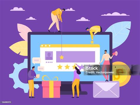 고객 플랫 컨셉 벡터 일러스트레이션을 위한 Crm 클라이언트는 온라인 화면 디자인에 등급을 추상소비자 그래픽 분석 개념에 대한 스톡 벡터 아트 및 기타 이미지 Istock