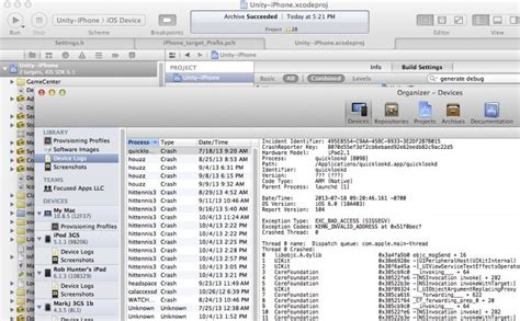 Ios Crash Reports From Unity3d Games Runity3d