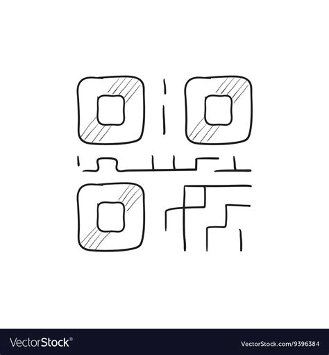 Qr Code Sketch Icon Royalty Free Vector Image Vectorstock