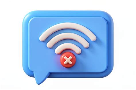 Premium Photo 3d Wireless Or Wifi Illustration On Speech Bubble Bad Connection Concept Lost