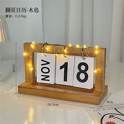 Wooden Desk Calendar Standing Flip Reusable Calendar With Month Date
