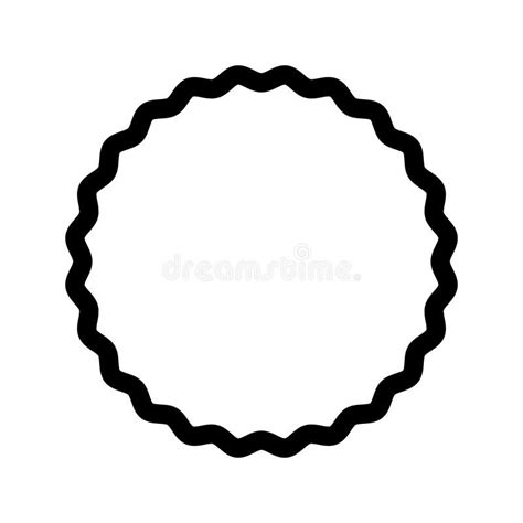 Wavy Circle Frame Round Shape With Curvy Borders Stock Vector Illustration Of Simple Circle