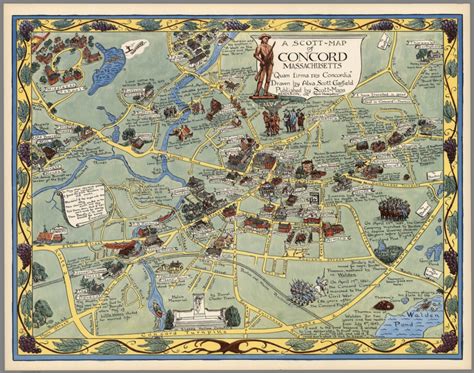 A Scott Map Of Concord Massachusetts Garfield Alva Scott Free