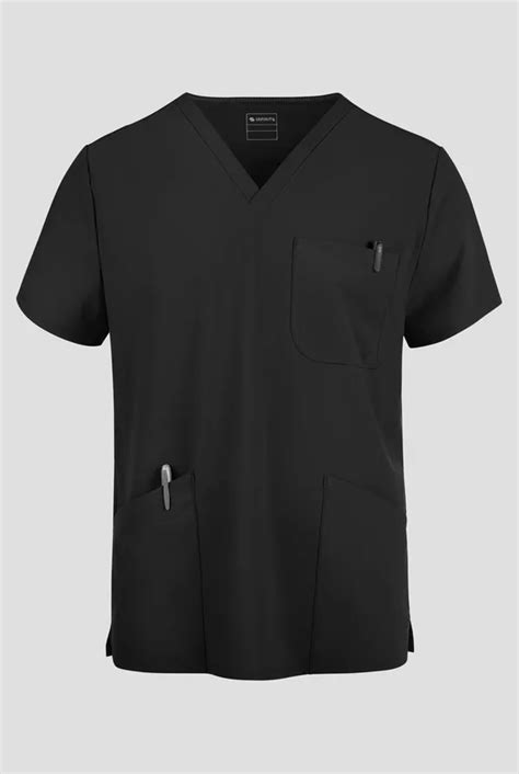 Infinity Pursuit Mens 3 Pocket Stretch V Neck Scrub Top Nursing Tops