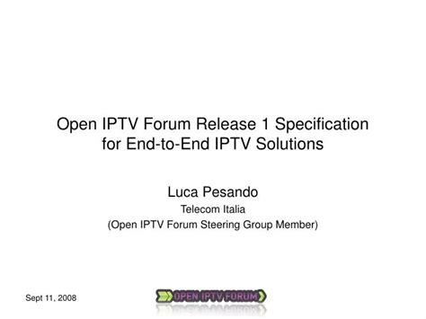 Ppt Open Iptv Forum Release 1 Specification For End To End Iptv