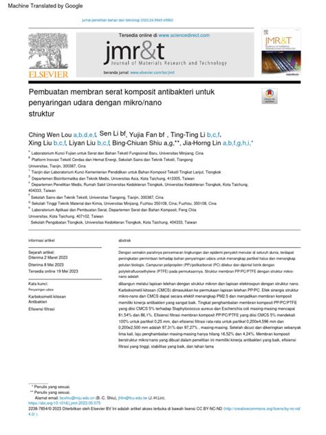 Materials Micro Nano Composite Fiber Membrane Pdf