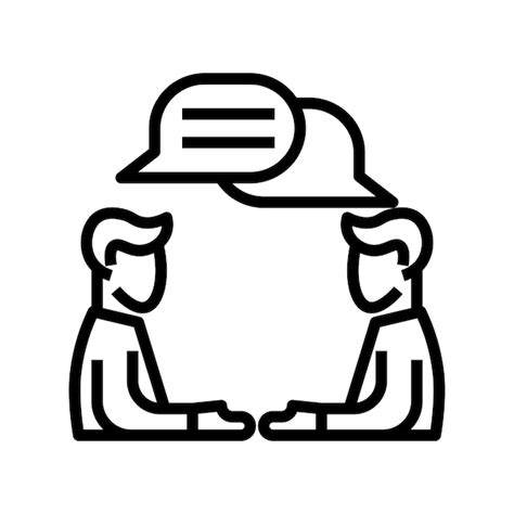 인터뷰 벡터 아이콘 프리미엄 벡터