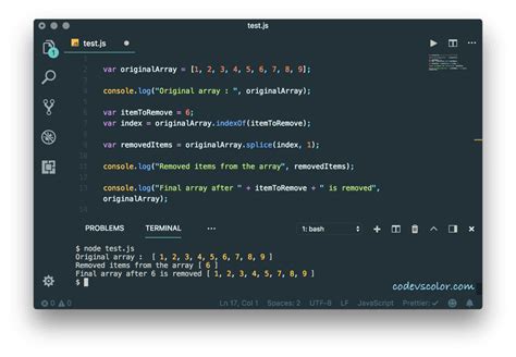 How To Remove Element From An Array In Javascript Codevscolor