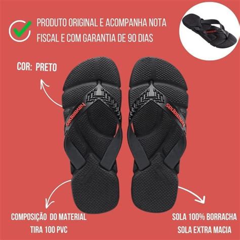 Chinelo Havaianas Hav Power 20 Fc Preto Netshoes