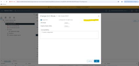 Enable The Enhanced Vmotion Compatibility Evc Mode For A Vsphere