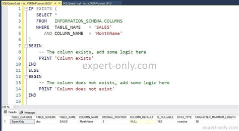 How To Check If A Column Exists In Sql Server T Sql