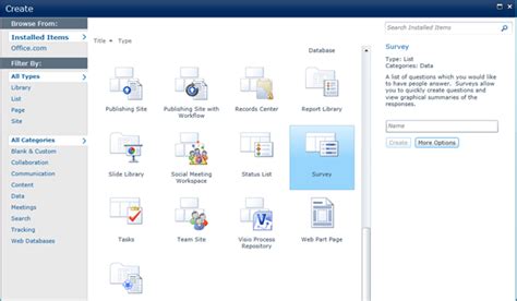 Survey In Sharepoint 2010