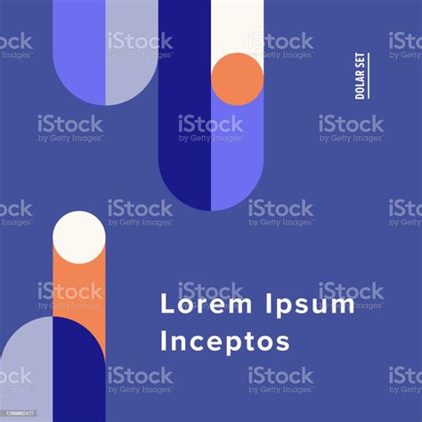 플랫 컬러 기하학적 스타일의 사각형 그래픽 디자인 레이아웃 템플릿 놀이에 대한 스톡 벡터 아트 및 기타 이미지 놀이 0명