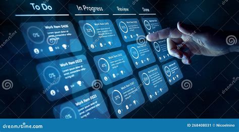 Agile Software Development Or Project Management Using Kanban Or Scrum Methodology Boards