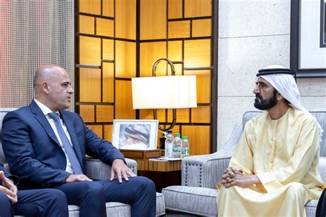 Mohammed Bin Rashid Receives Prime Minister Of North Macedonia
