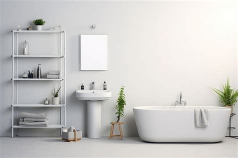 Bathroom Bathtub Sink Architecture Premium Ai Generated Image