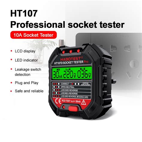 Habotest Ht107 Socket Tester Pro Voltage Test Rcd 30ma Socket Detector Uk Eu Plug Ground Zero
