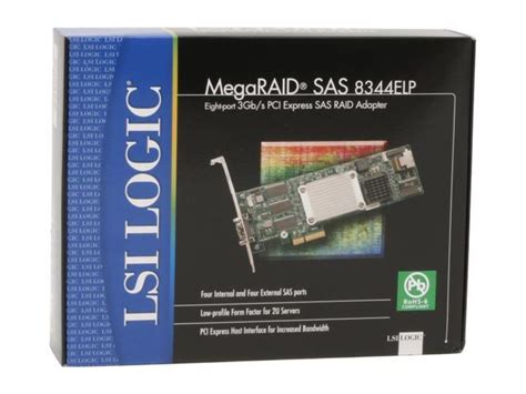 LSI LSI00118 PCI Express X4 SATA SAS MegaRAID 8344ELP KIT 8 Port 3G 128MB Newegg Com