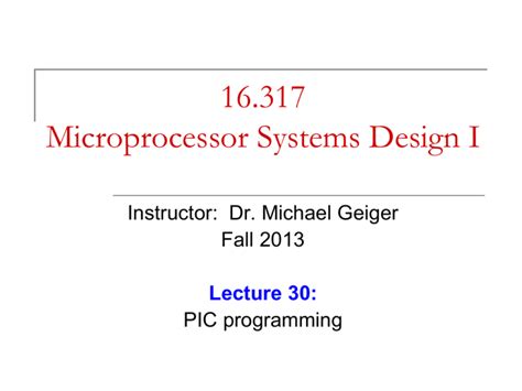 Pic Assembly Programming