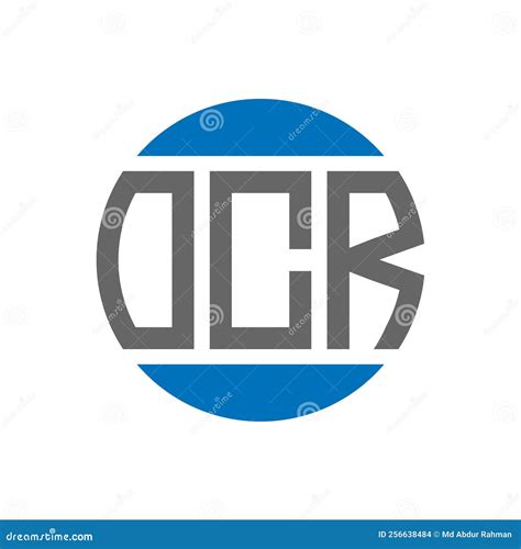 OCR Letter Logo Design On White Background OCR Creative Initials Circle Logo Concept Stock
