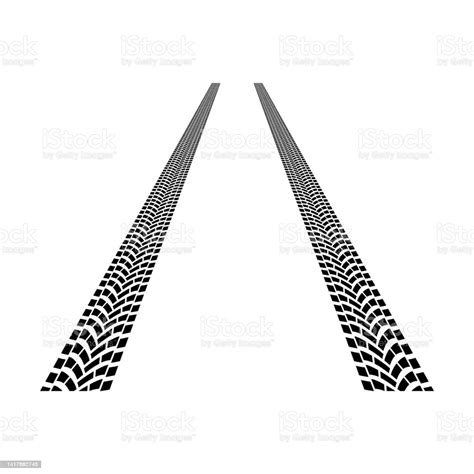 로드 타이어는 흰색 배경에 고립 된 관점을 추적합니다 질감이 있는 휠 트랙을 인쇄합니다 타이어 마크 타이어 트레드 트레드 마크