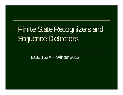 pdf lecture 10 finite state recognizers and sequence detectors