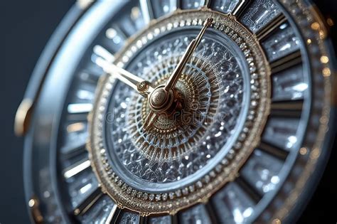 Elegant Crystal Embedded Clock With Exquisite Design Stock Illustration Elegant Crystal Embedded Clock With Exquisite Design Stock Illustration