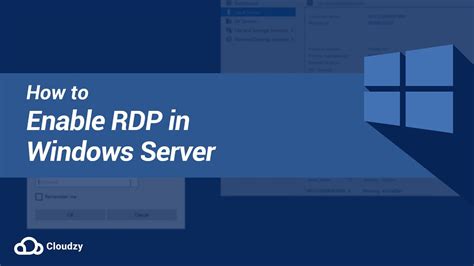 How To Enable Rdp In Windows Server Youtube