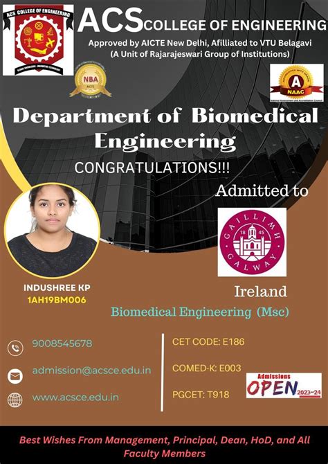 Acs College Of Engineering On Linkedin Acsce Bme Biomedicalengineering Bme Ielts