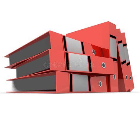 Red File Folder Isolated On White Stock Illustration Illustration Of