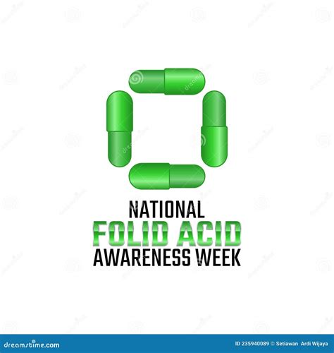 National Folic Acid Awareness Week Vector Web Banner Poster Card For