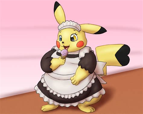 Chubby Pikachu And Ice Cream By Alvro On Deviantart