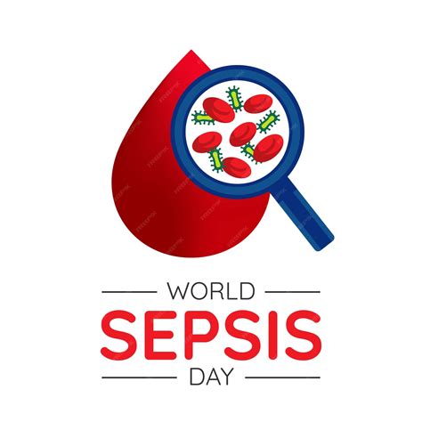 Premium Vector World Sepsis Day Design With Blood Illustration