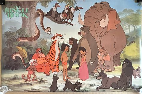 Vintage Original Poster Jungle Book The Walt Disney Company 1970s Movie Memorabilia Poster Etsy