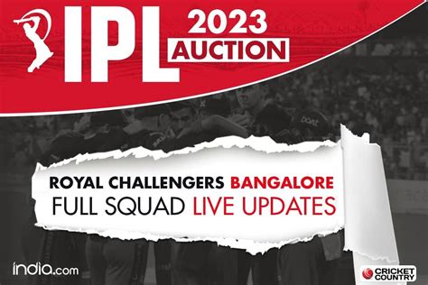 Highlights Royal Challengers Bangalore Full Squad Ipl 2023 Mini