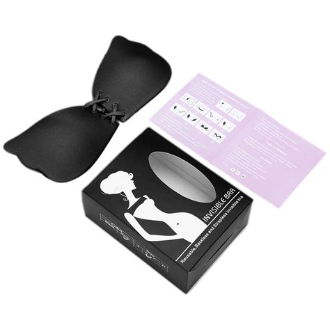 Wing Shape Front Buckle Bra Self Adhesive Invisible Strapless Padded Breast Lift Ebay
