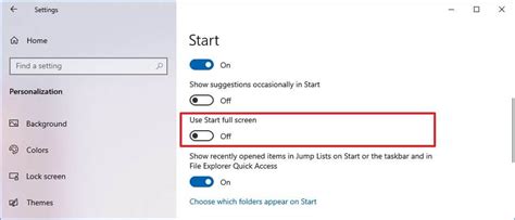 How To Enable Or Disable Start Menu Full Screen On Windows 10 Pureinfotech
