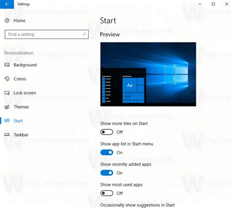 Hide App List In Start Menu In Windows