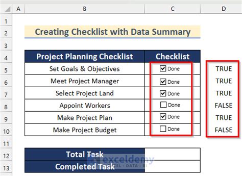 Create An Excel Data Entry Form That Includes Checkboxes