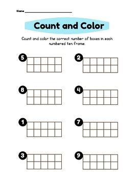 Ten Frame Compose Numbers Counting To Worksheets By Taylor Ham Teacher