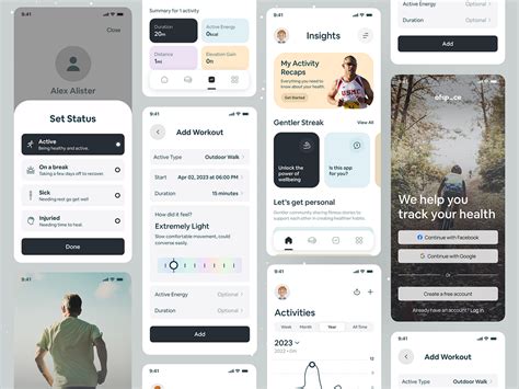 Health And Fitness Tracking App Ui By Ofspace Ux Ui On Dribbble