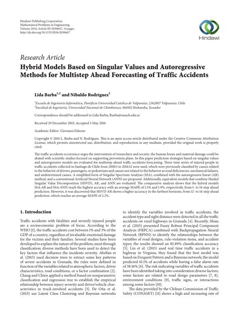 PDF Hybrid Models Based On Singular Values And Autoregressive Methods