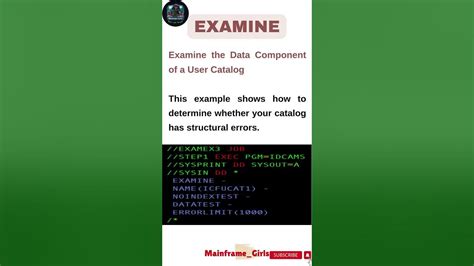 Mainframe Idcams Examine Mainframe Utilities Ibm Examine Commands