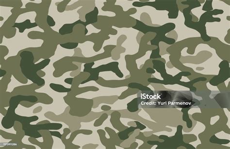 위장 패턴 배경 원활한 벡터 일러스트레이션 클래식 한 밀리터리 의류 스타일입니다 마스킹 카모 반복 인쇄 그렌 카키 텍스처 구별하기 힘든에 대한 스톡 벡터 아트 및 기타