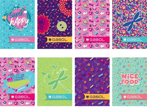 Комплект от 10 тетрадки Gabol A5 40 листа широки редове за момичета асортимент Ozone Bg