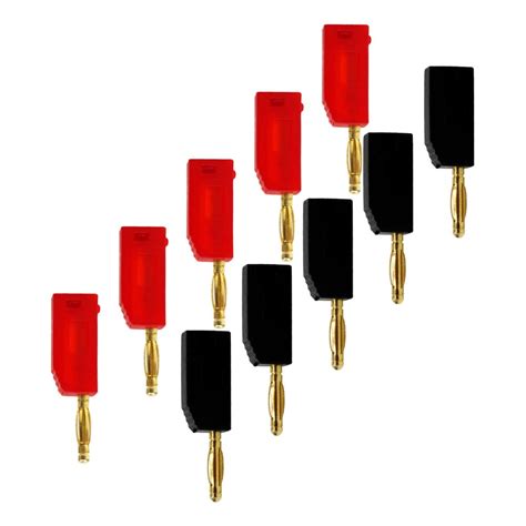 10pcs 2mm Banana Plug Stackable Gold Plating Electrical Terminal Connector