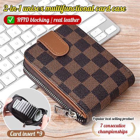 Scuc กล่องเก็บบัตรหนังป้องกันการโจรกรรมสำหรับผู้ชายและผู้หญิง Th